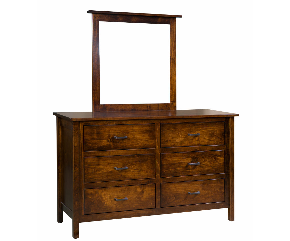 Austin 6 Drawer Dresser - Black Carriage Furniture