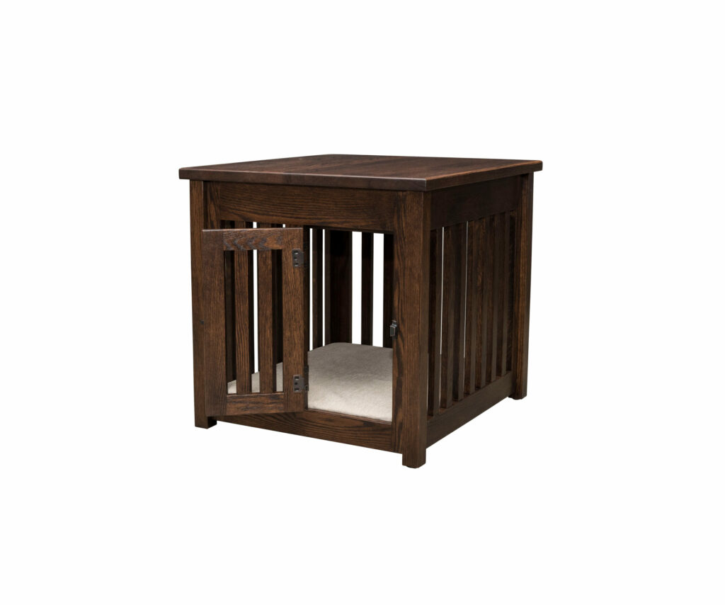 Macy Pet End Table with Wooden Slats - Black Carriage Furniture